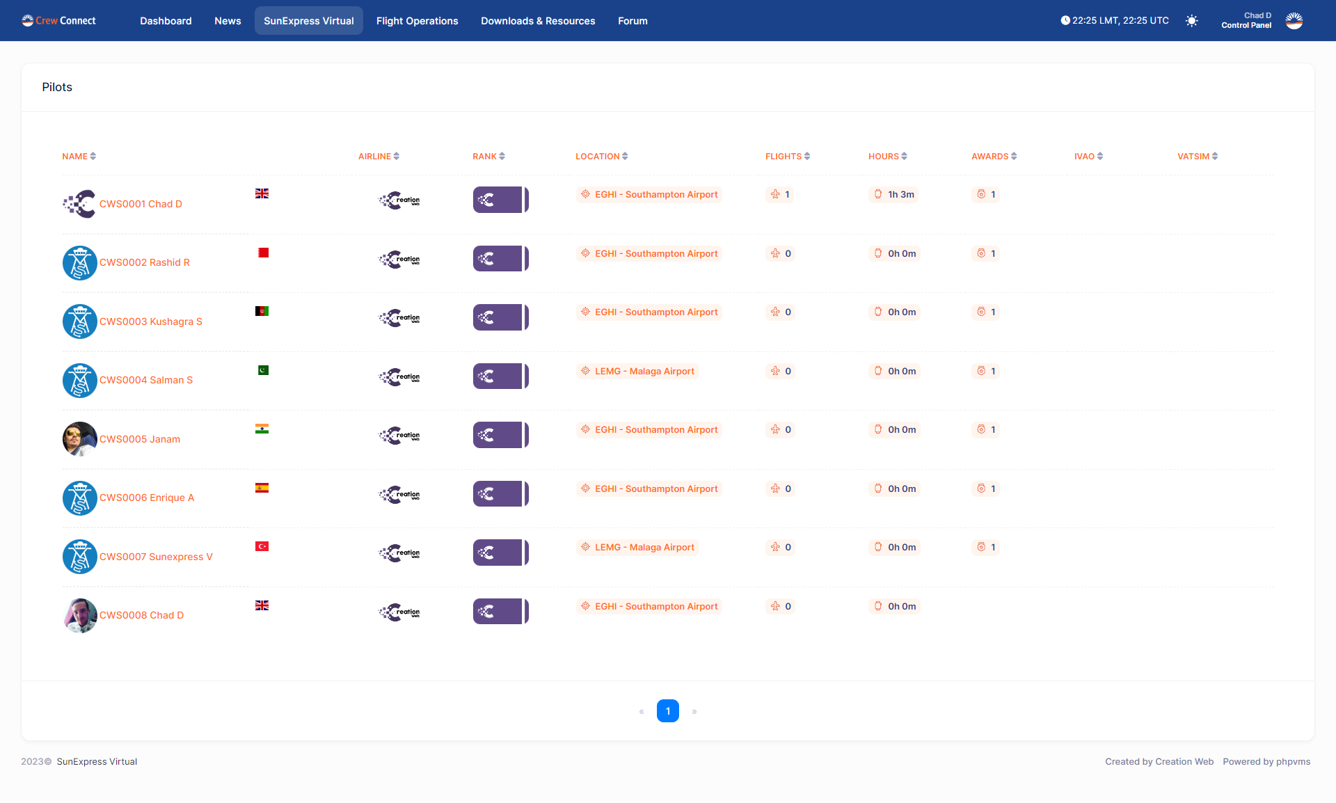 phpVMS Creation Crew Center - Web, App Development & SEO Agency Portsmouth | Creation Web